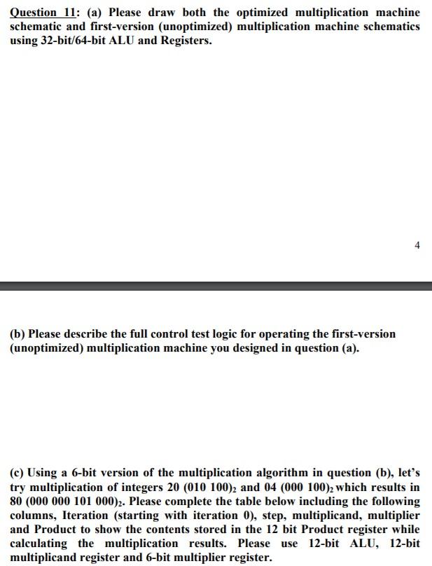 Solved Question 11: (a) Please draw both the optimized | Chegg.com
