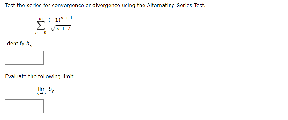 Solved Test the series for convergence or divergence using | Chegg.com