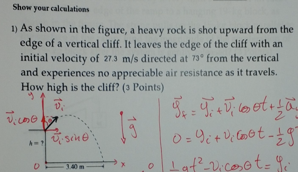 Solved Show your calculations 1) As shown in the figure, a | Chegg.com