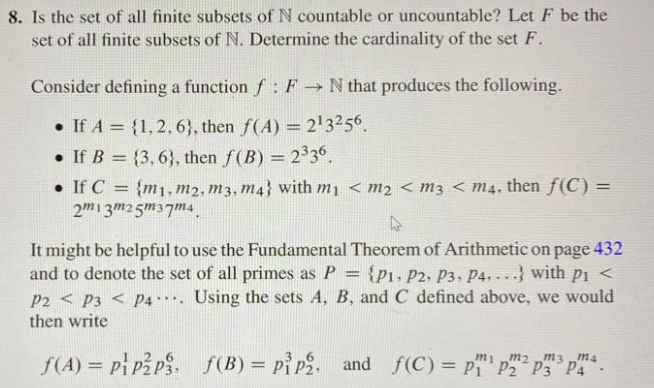 Solved Is the set of all finite subsets of \\( \\mathbb{N} | Chegg.com