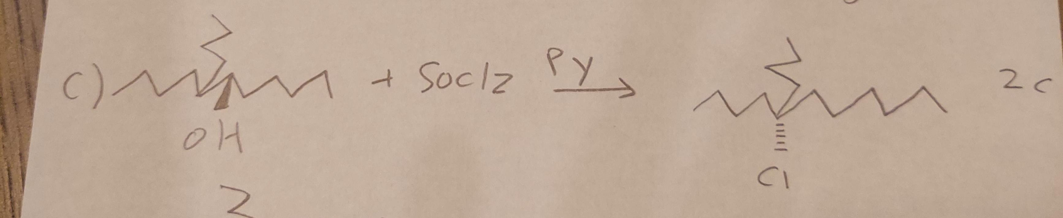 Solved c) non + soclz PY 2c OH CI 2 | Chegg.com