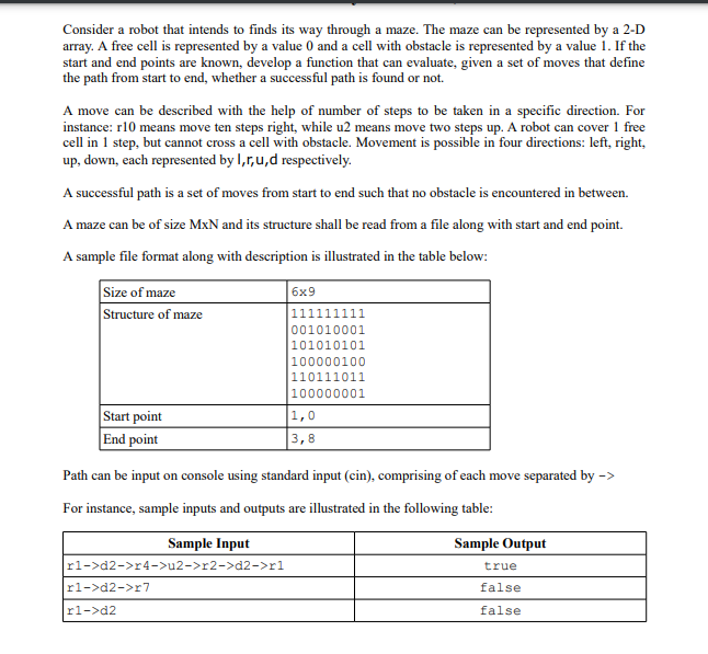 Solved Consider a robot that intends to finds its way | Chegg.com