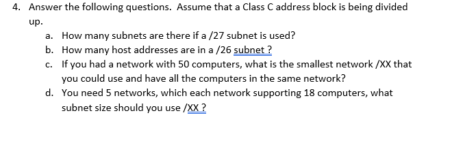 Solved 4. Answer the following questions. Assume that a | Chegg.com