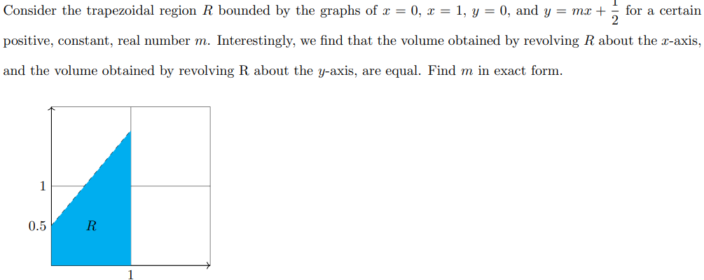 Consider the trapezoidal region R bounded by the | Chegg.com