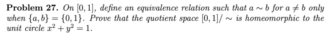 Solved Problem 27. ﻿On 0,1, ﻿define an equivalence relation | Chegg.com