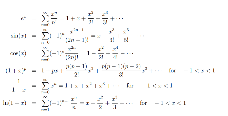 Solved Use the Taylor series table to find the following. If | Chegg.com