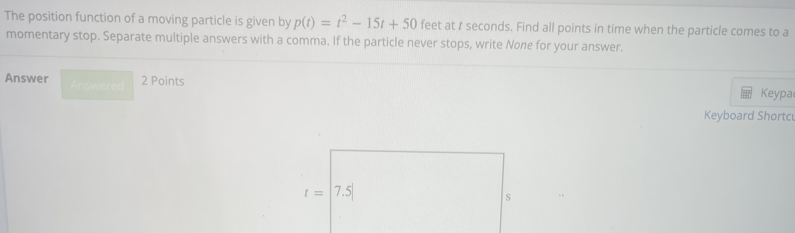 Solved The position function of a moving particle is given | Chegg.com