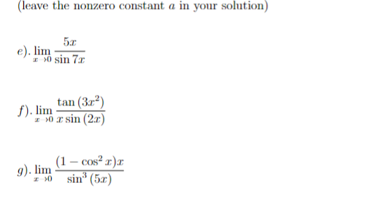 Solved (leave the nonzero constant a in your solution) 5. | Chegg.com