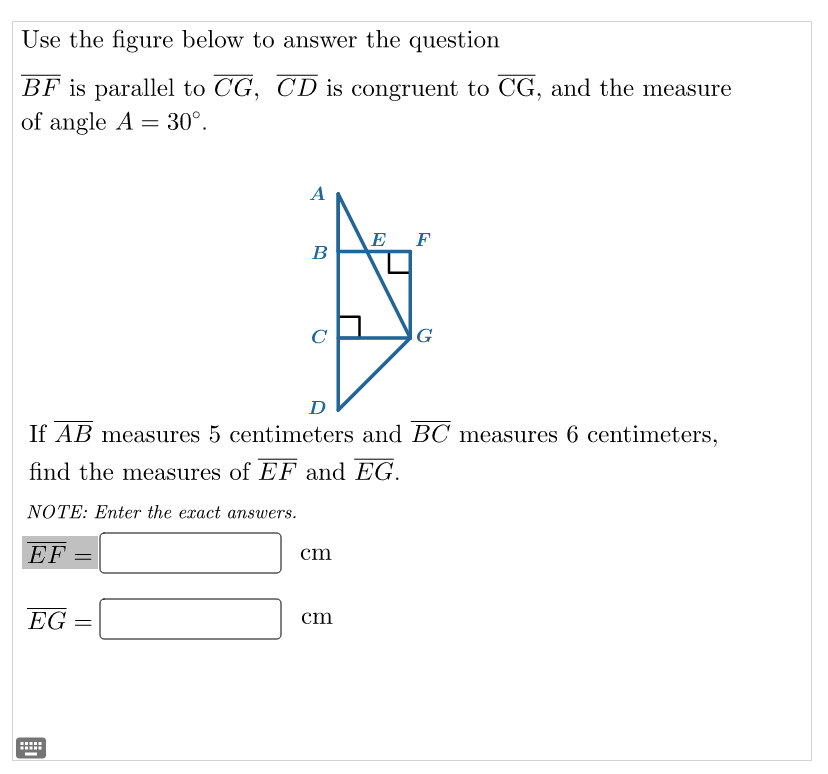 Solved Use the figure below to answer the question BF is | Chegg.com