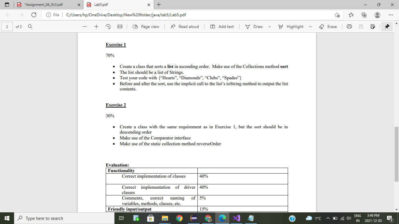Solved how to Create a class with the same requirement as | Chegg.com