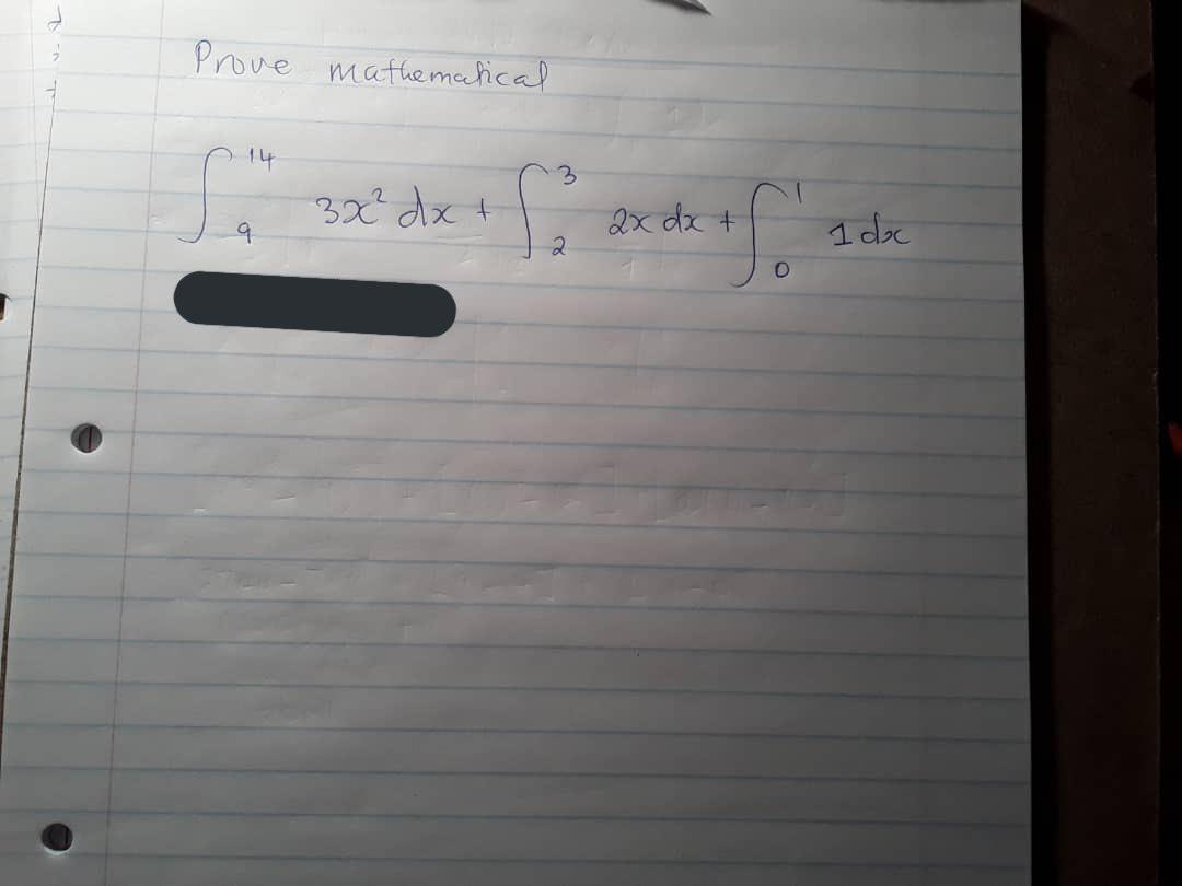 Solved Prove mathematical 3x²dxt ax dat 1 doc O | Chegg.com