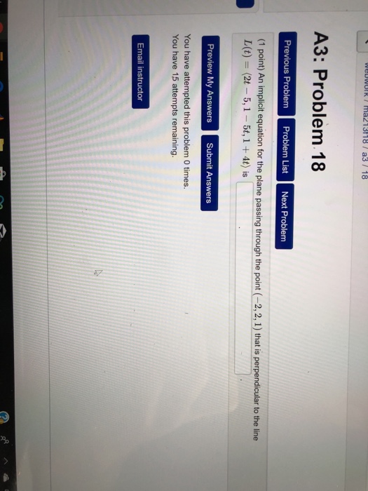 Solved A Problem 18 Previous Problem Problem List Next 1534