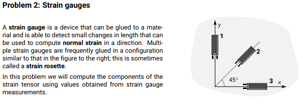 Solved Problem 2: Strain gauges A strain gauge is a device | Chegg.com