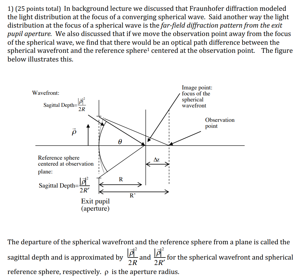 1) (25 points total) In background lecture we | Chegg.com