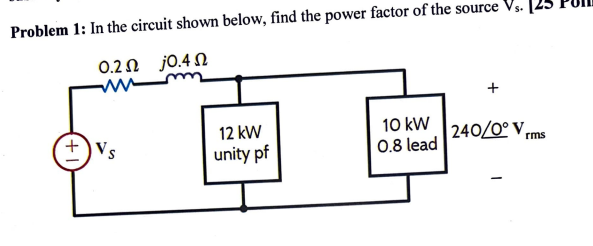 Solved Problem 1: In the circuit shown below, find the power | Chegg.com