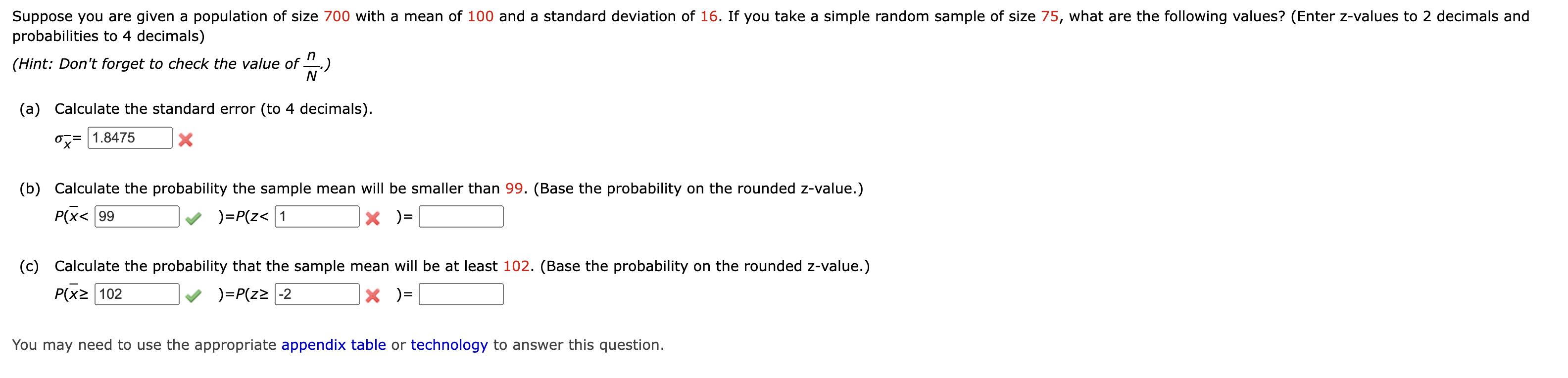 Solved probabilities to 4 decimals) (Hint: Don't forget to | Chegg.com