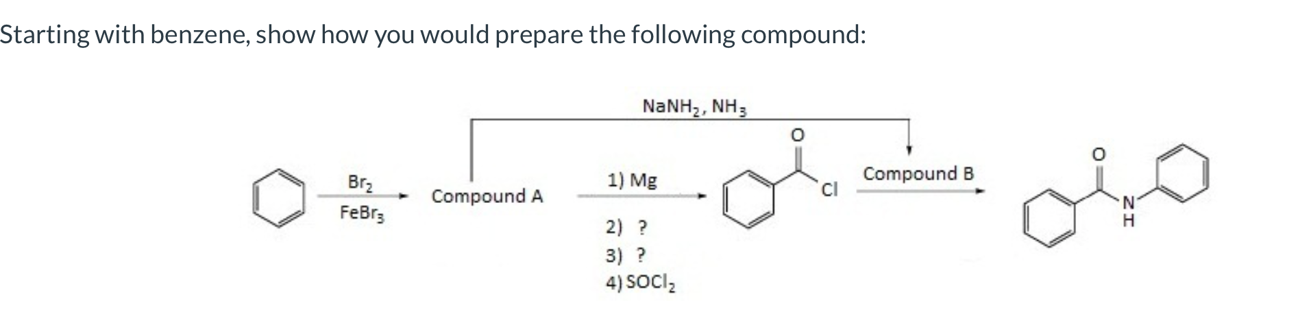 Solved Starting with benzene, show how you would prepare the | Chegg.com