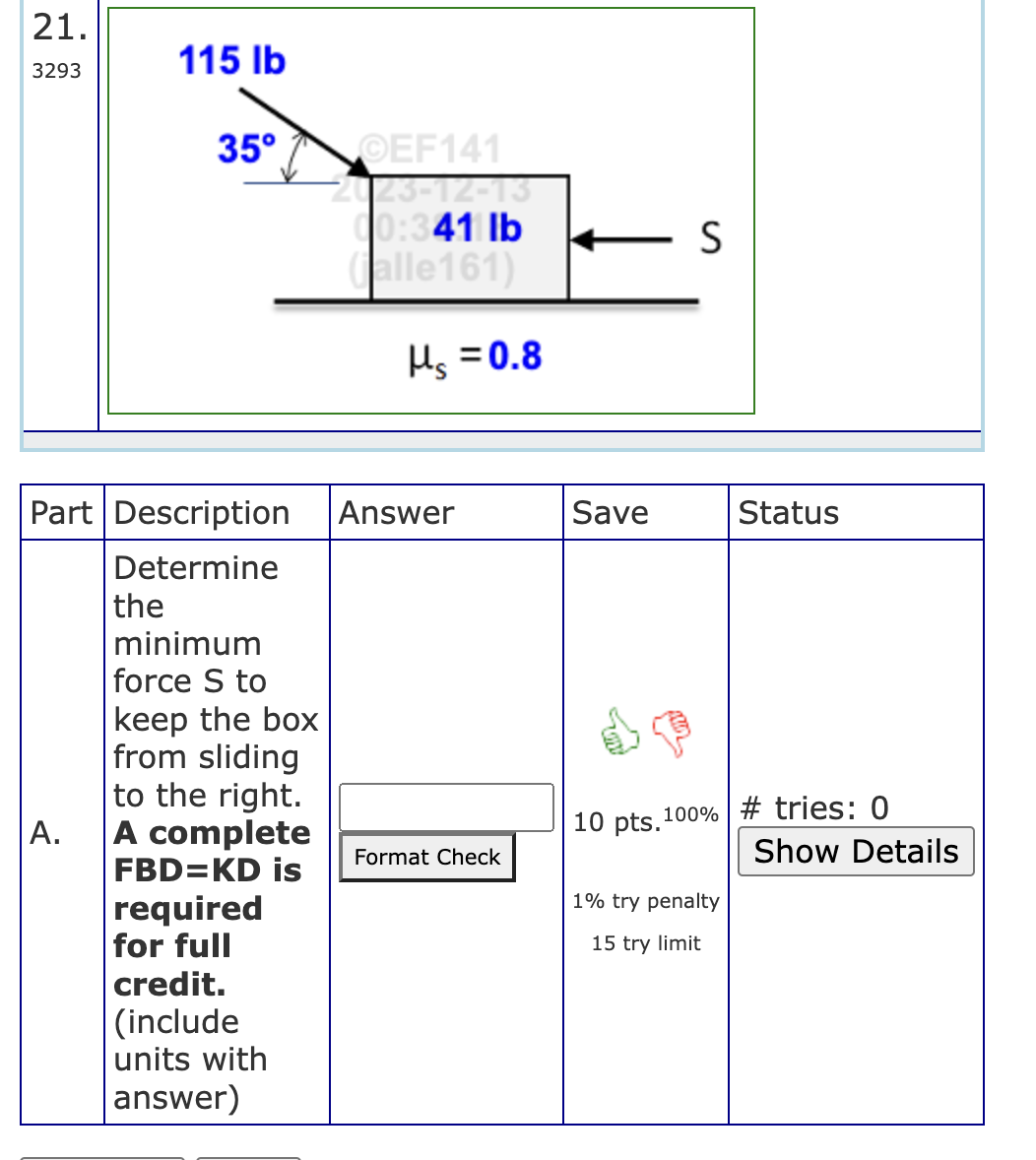 Solved \begin{tabular}{|c|c|c|c|c|} \hline Part & | Chegg.com