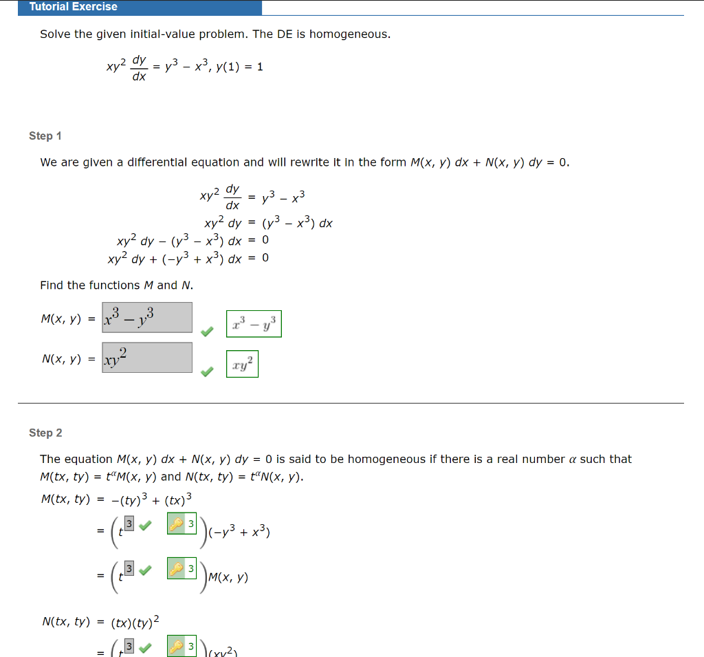 Solved Tutorial Exercise Solve The Given Initial value Chegg