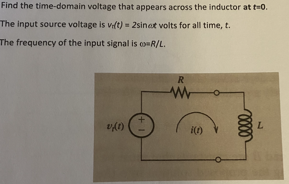 Solved Find the time-domain voltage that appears across the | Chegg.com
