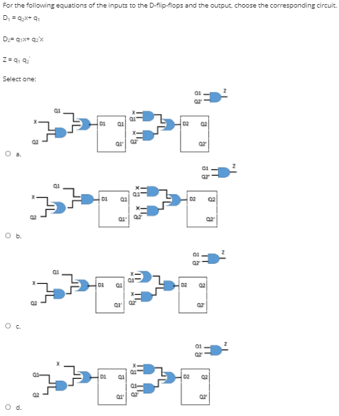 Solved For the following equations of the inputs to the | Chegg.com