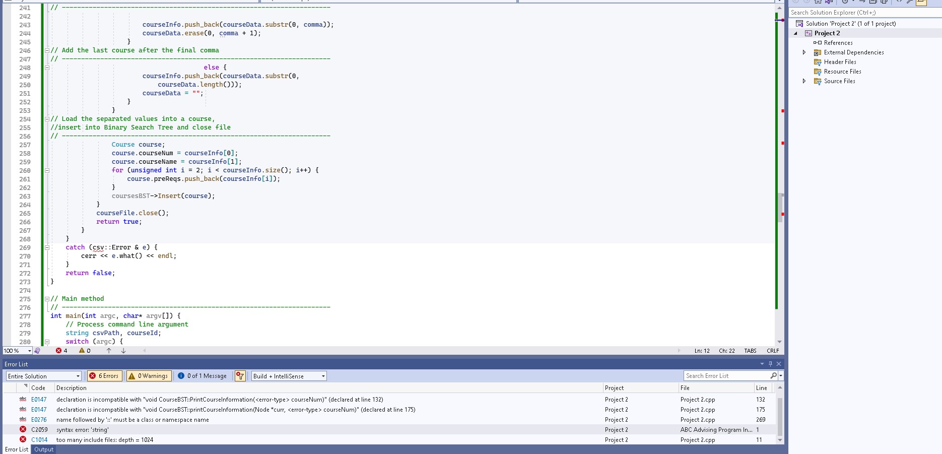 Solved I have 4 errors in this program that is causing it | Chegg.com