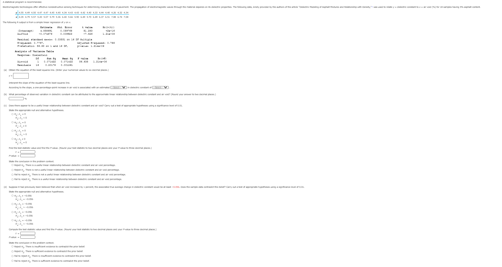 Solved A statistical program is recommended. . | Chegg.com