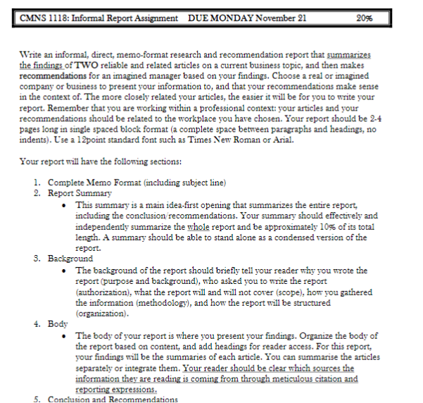 Write an informal, direct, memo-format research and | Chegg.com
