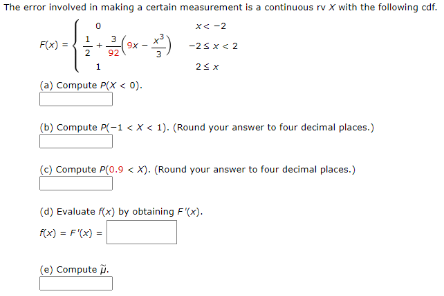 Solved The error involved in making a certain measurement is | Chegg.com