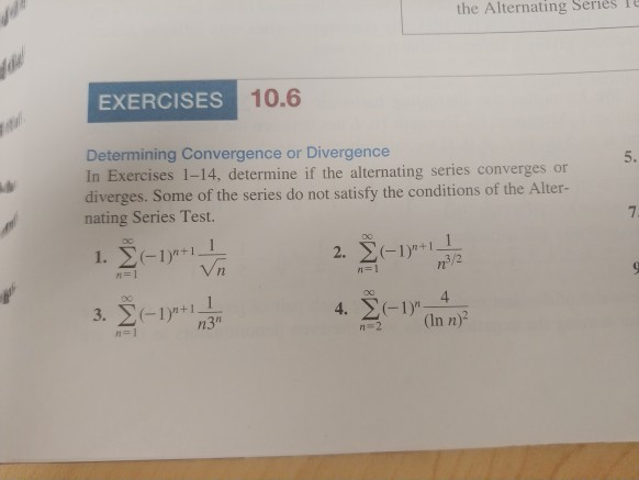 Solved Questions 1 and 3. using the alternating series test. | Chegg.com
