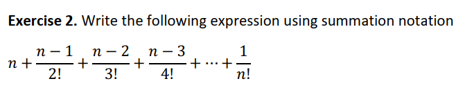 Solved Exercise 2. Write the following expression using | Chegg.com