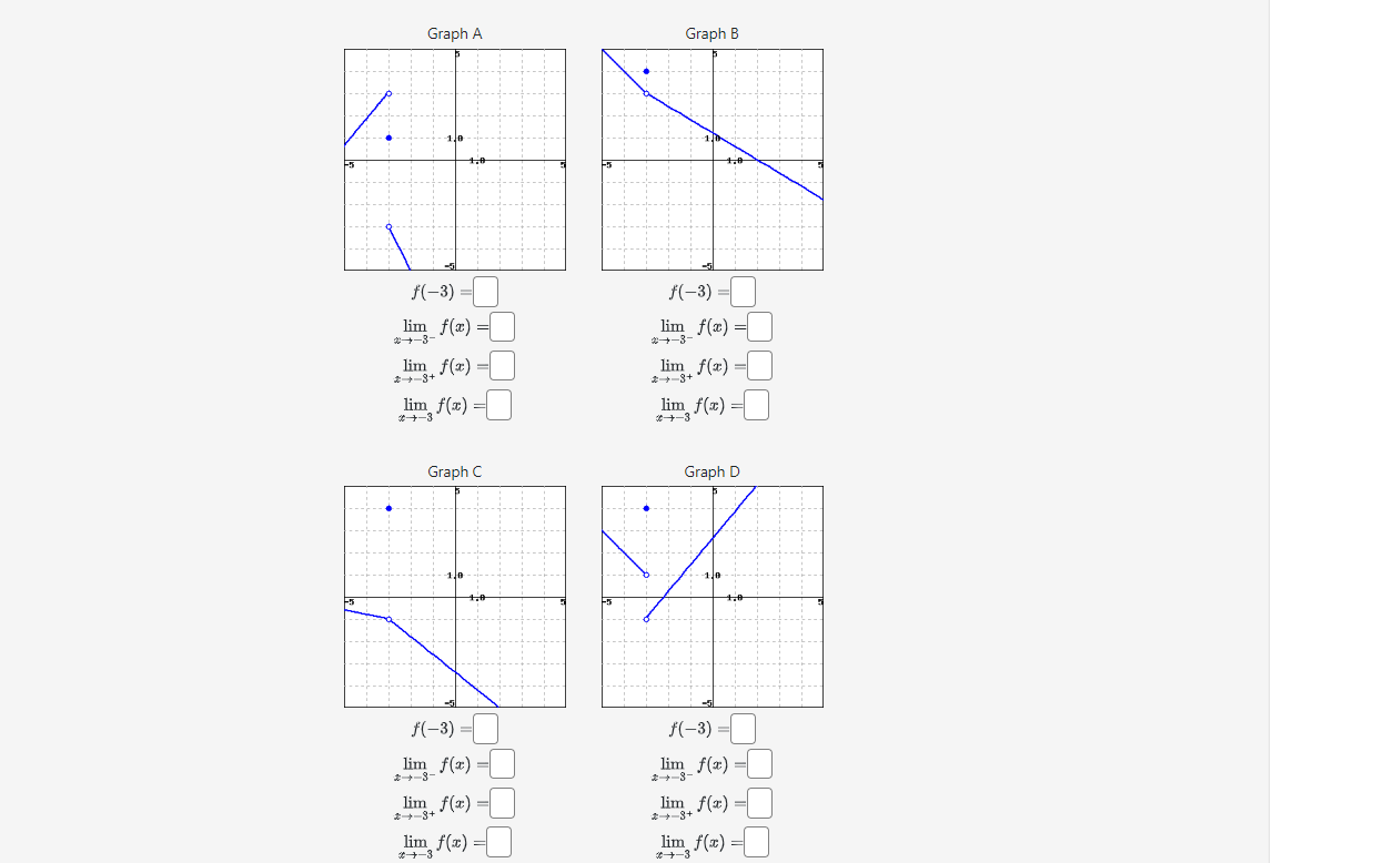 Solved Limits - One-Sided: Problem 4 (1 point) Determine the | Chegg.com