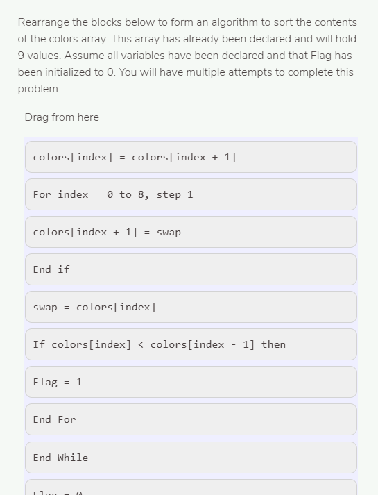 Rearrange the blocks below to form an algorithm to | Chegg.com