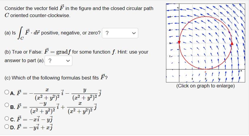 Solved C oriented counter-clockwise. (a) Is ∫CF⋅dr positive, | Chegg.com
