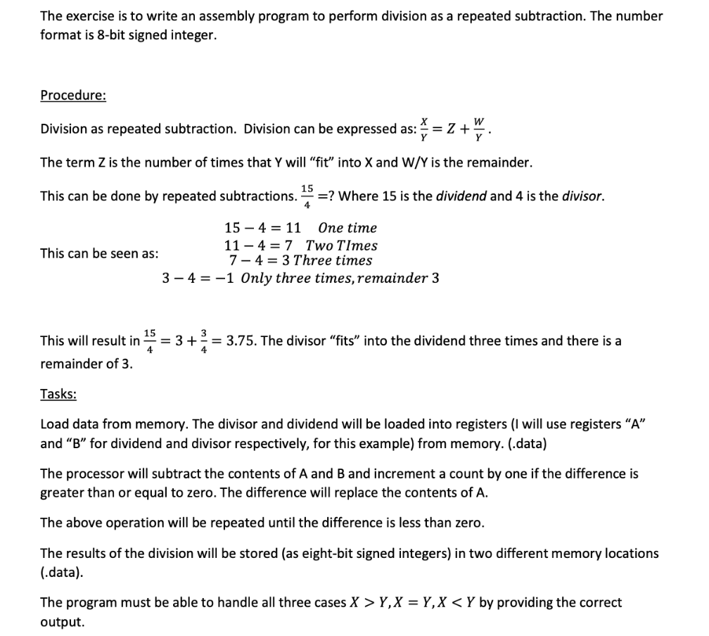 Solved The Program Has To Be Written In Nasm Assembly 5492