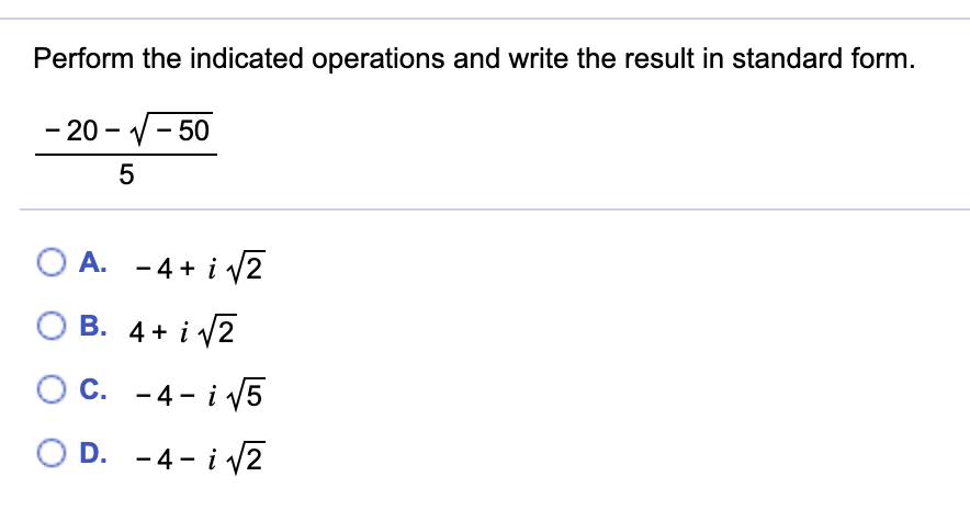 Solved Perform the indicated operations and write the result | Chegg.com