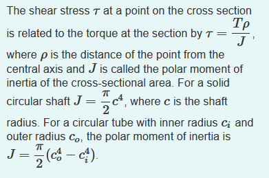 Solved Learning Goal: To use the torsion formula to relate | Chegg.com
