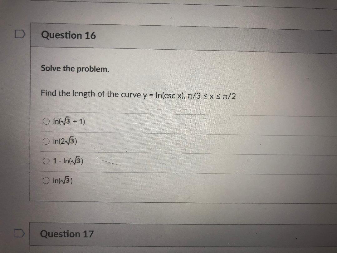 Solved D Question 16 Solve the problem. Find the length of | Chegg.com