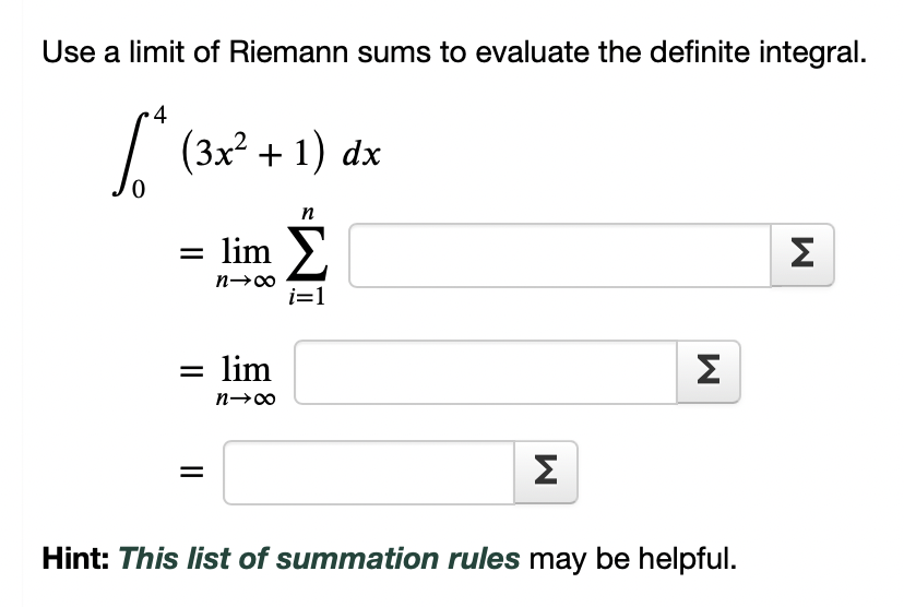 Solved Use a limit of Riemann sums to evaluate the definite | Chegg.com