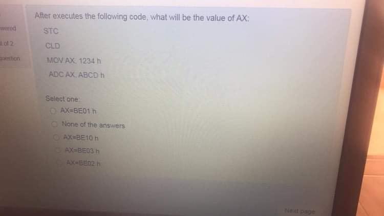 Solved After executes the following code, what will be the | Chegg.com