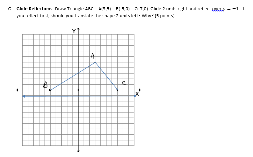 Solved G. Glide Reflections: Draw Triangle ABC-A(3,5) – | Chegg.com