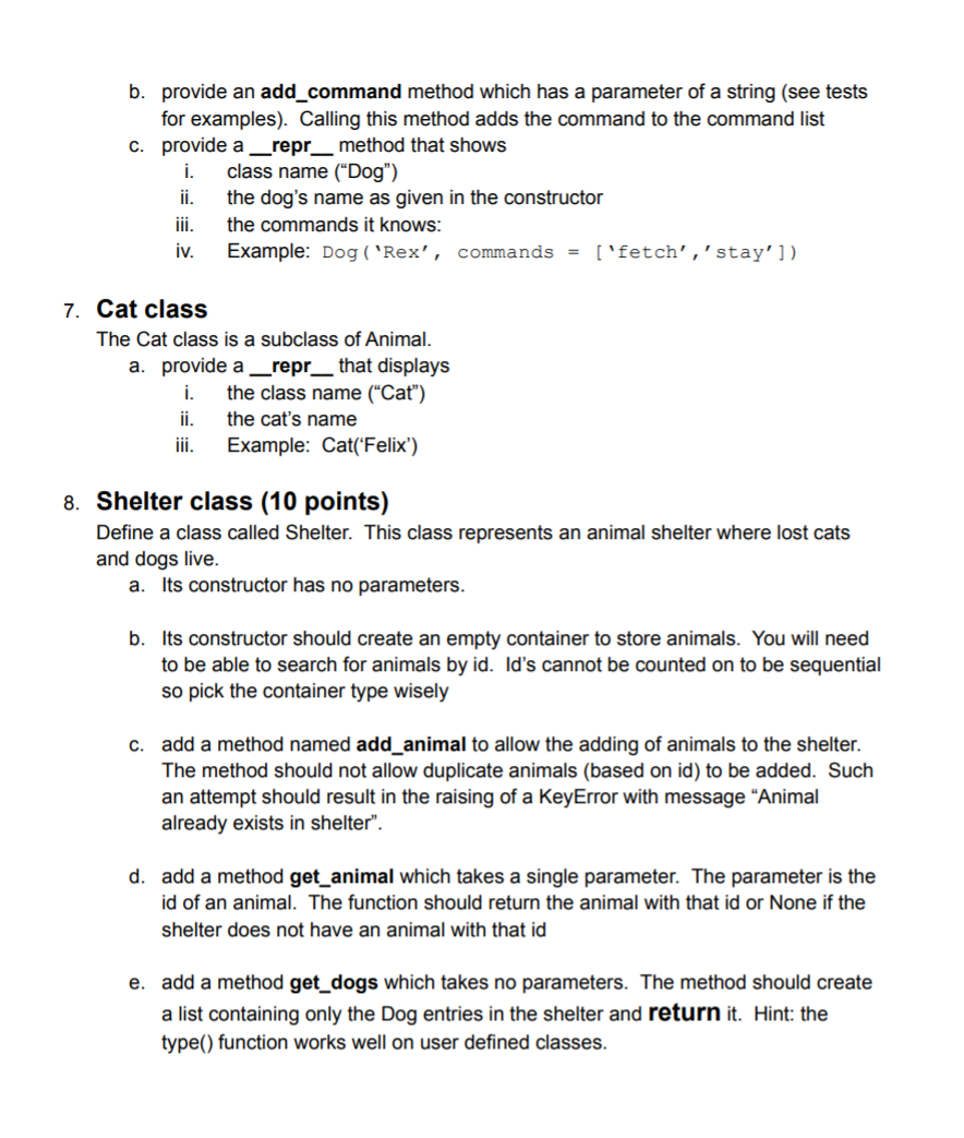Solved Overview Of Oop Problems The Following Sets Of Tasks 