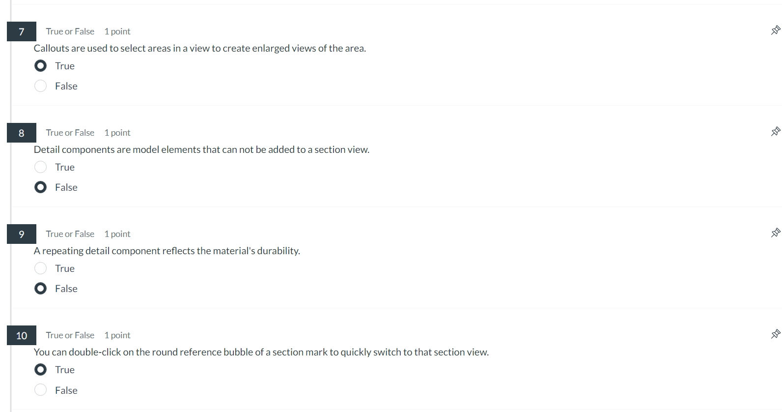 Solved by an EXPERT 7True or False1 ﻿pointCallouts are used to select | Chegg.com