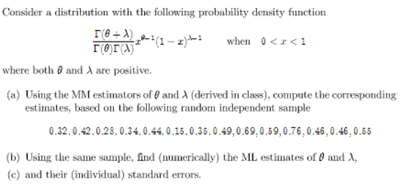 Consider a distribution with the following | Chegg.com