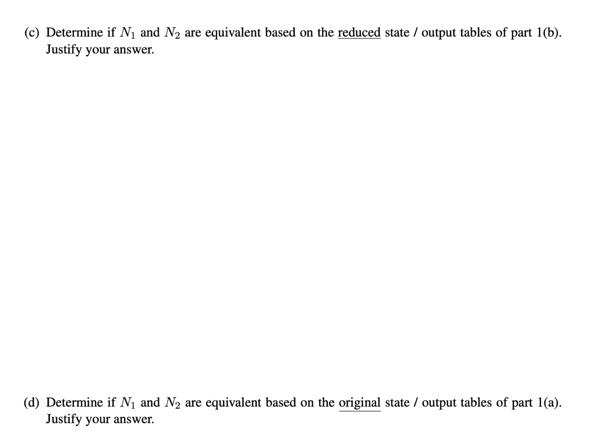 Solved State Elimination and Circuit Equivalence (5pt. | Chegg.com