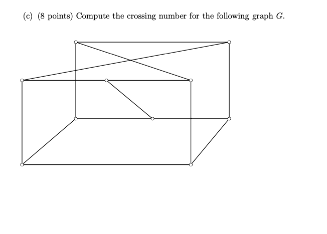 Solved (c) (8 points) Compute the crossing number for the | Chegg.com