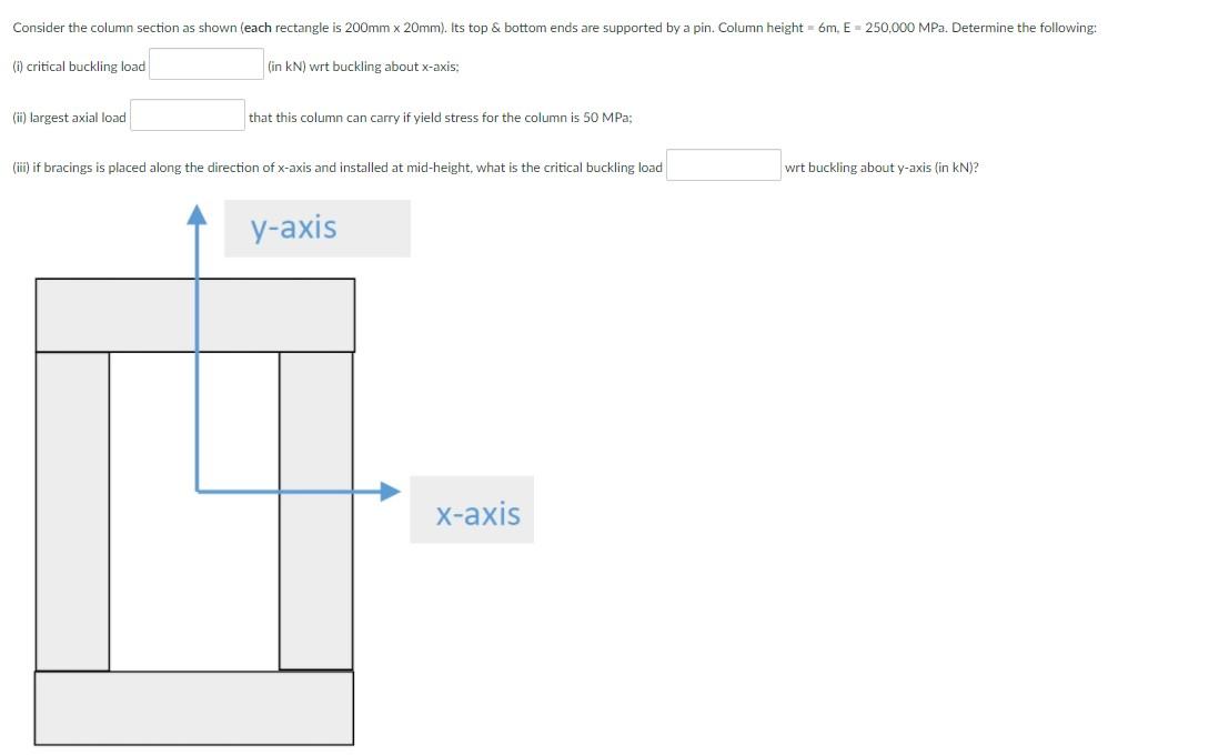 Solved Consider the column section as shown (each rectangle | Chegg.com