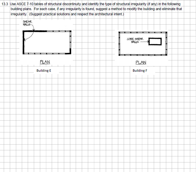 13.3 Use ASCE 7-10 tables of structural discontinuity | Chegg.com