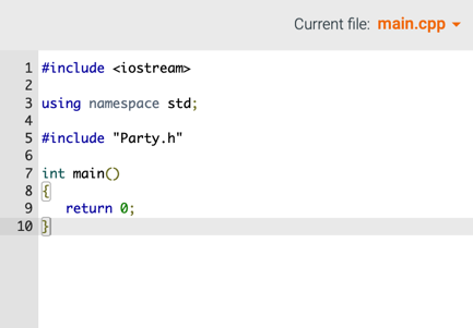 Solved A dynamic class - party list This exercise defines a | Chegg.com