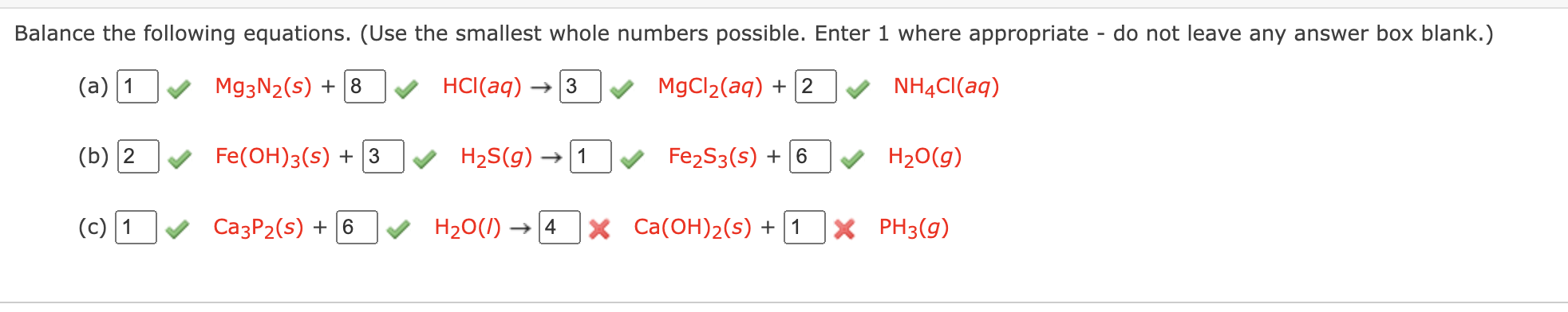 Solved Balance the following equations. (Use the smallest | Chegg.com